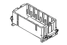 HMC Rectangular Industrial End Bell Cap Assembly, PG29, 14.00-18.00mm dia. Wire, Blue Bush, for External Threaded Hoods