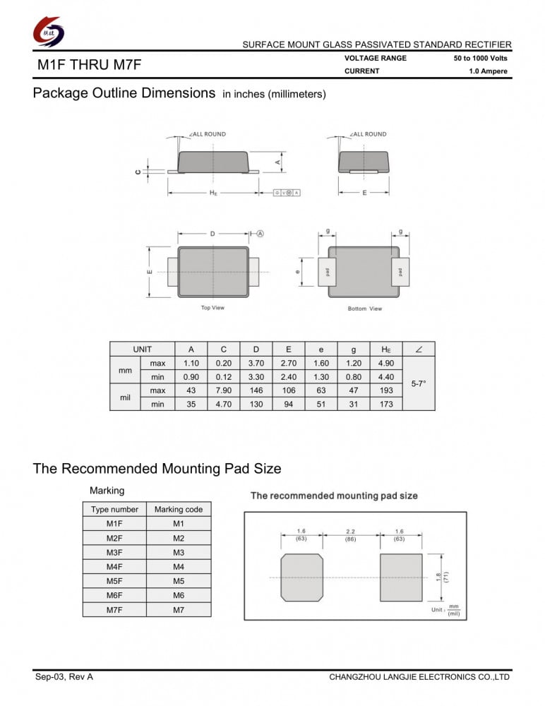 LangJie M7F datasheet page 3