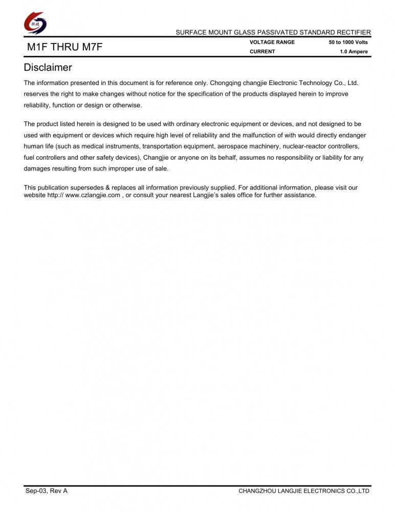 LangJie M7F datasheet page 6
