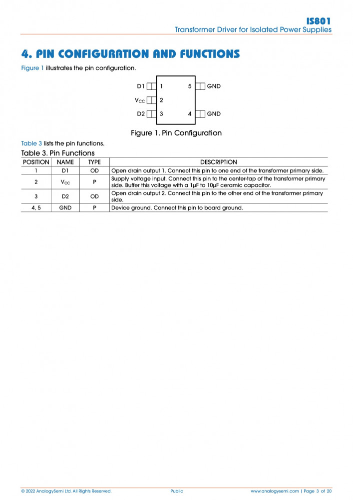 IS801BSOT235 datasheet page 3