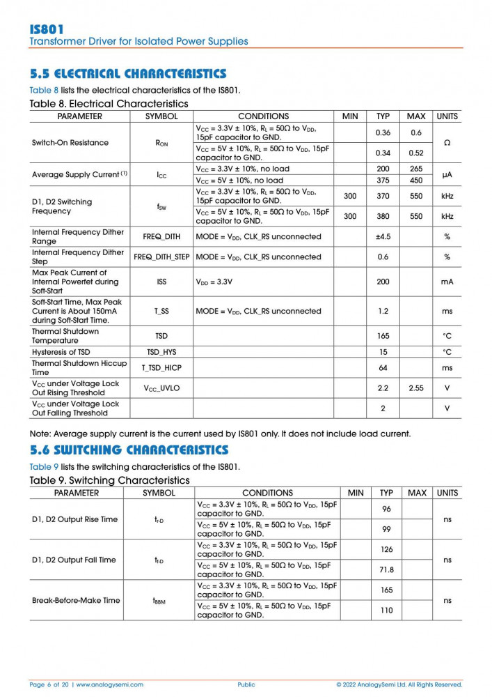 IS801BSOT235 datasheet page 6