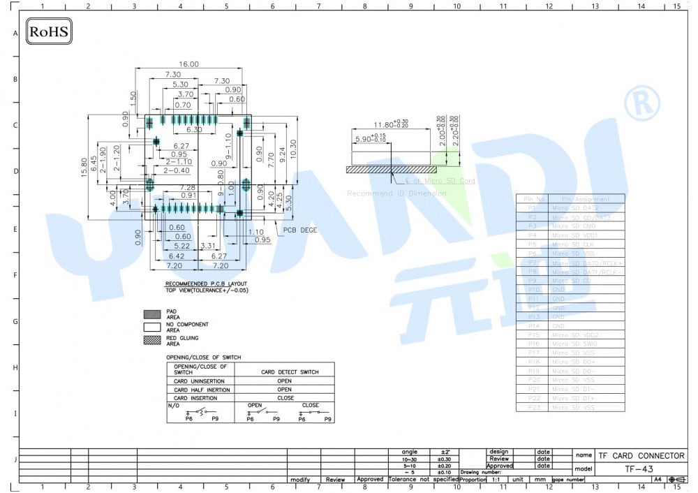 Yuandi TF-43 technical drawing page 2