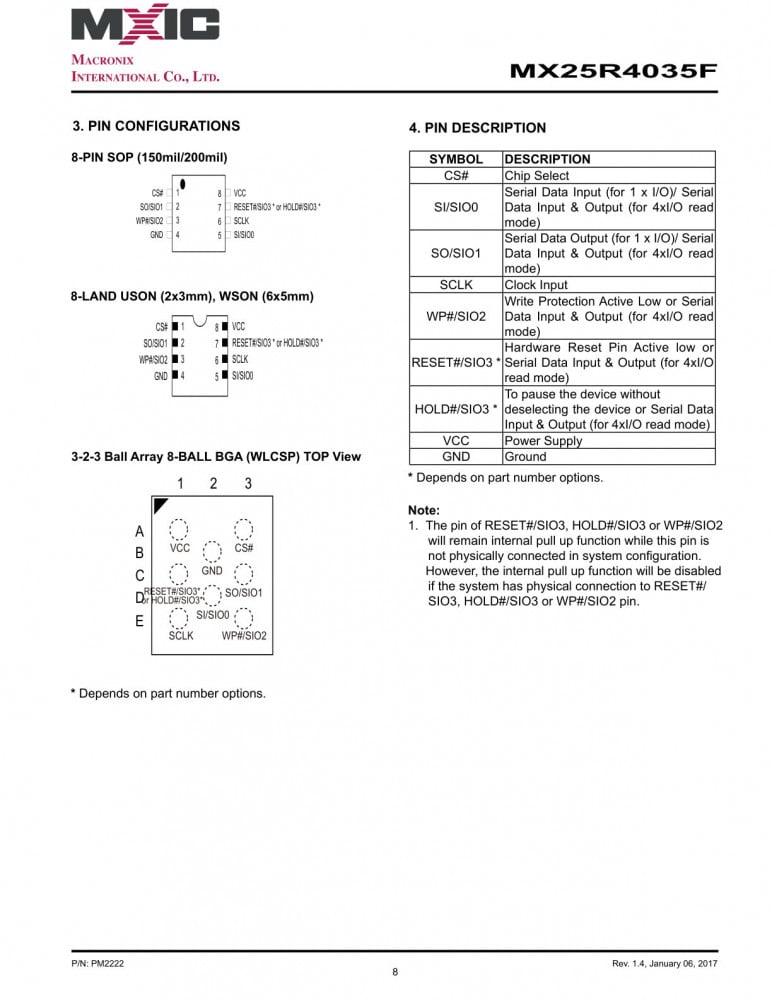 MX25R4035F datasheet page 8