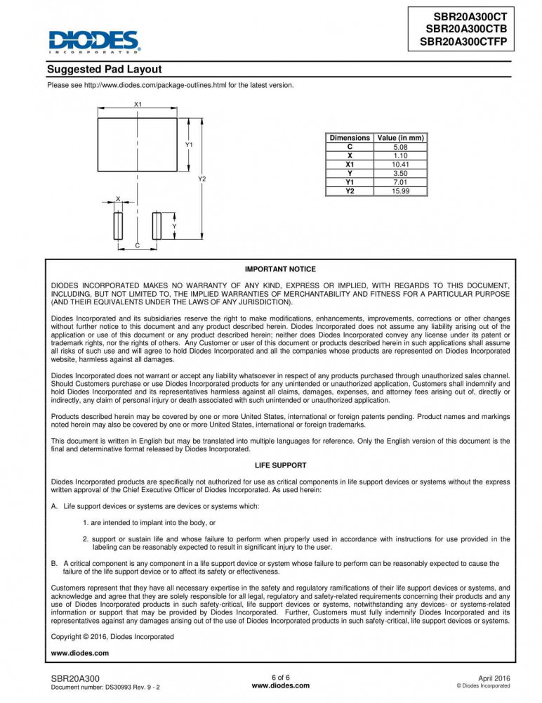 SBR20A300CTFP-G datasheet page 6