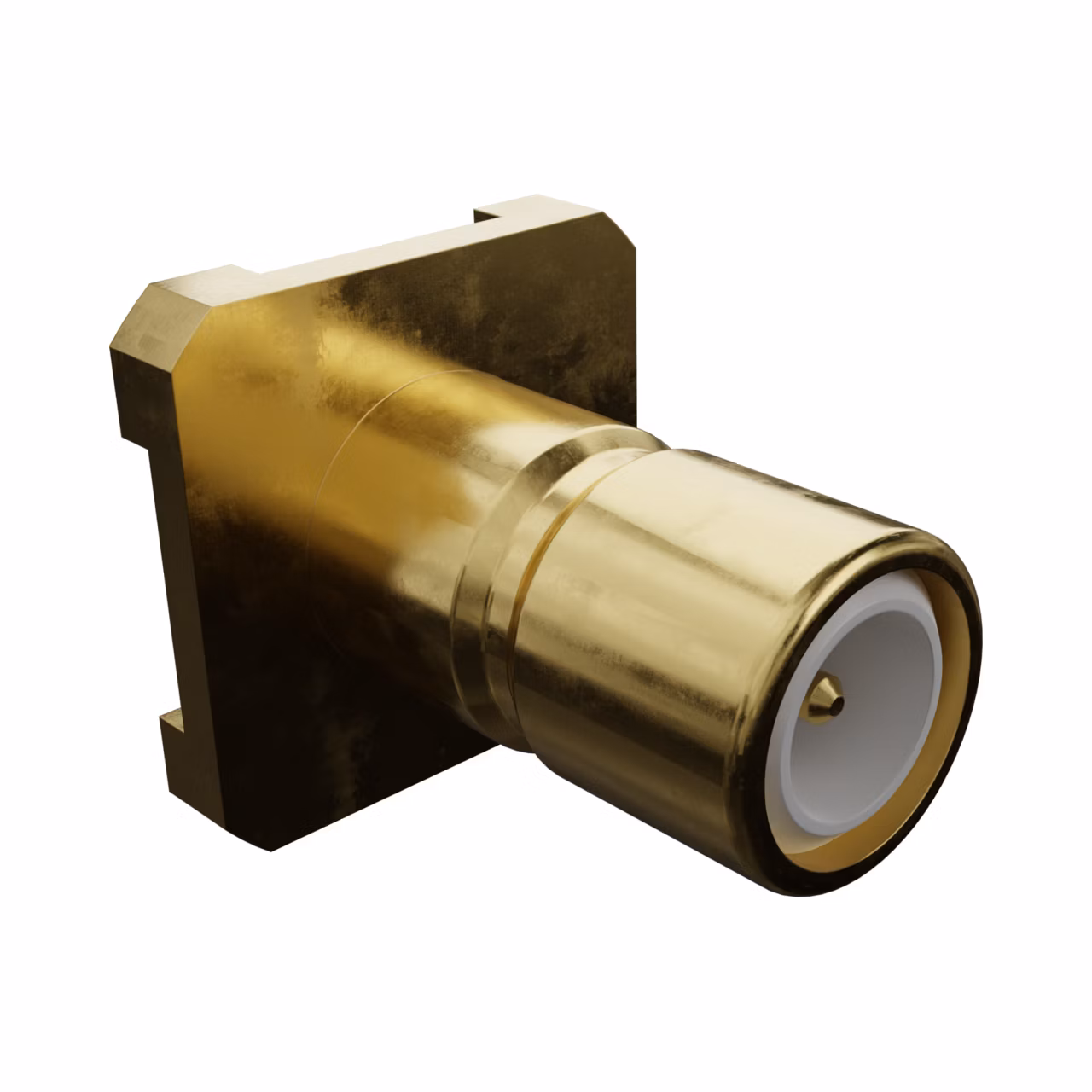 SMB Jack, Straight, PCB Receptacle, Surface Mount, Brass Body, Gold (Au) Plated, Tape and Reel with Pick-and-Place Tape, 50 Ohms for sale