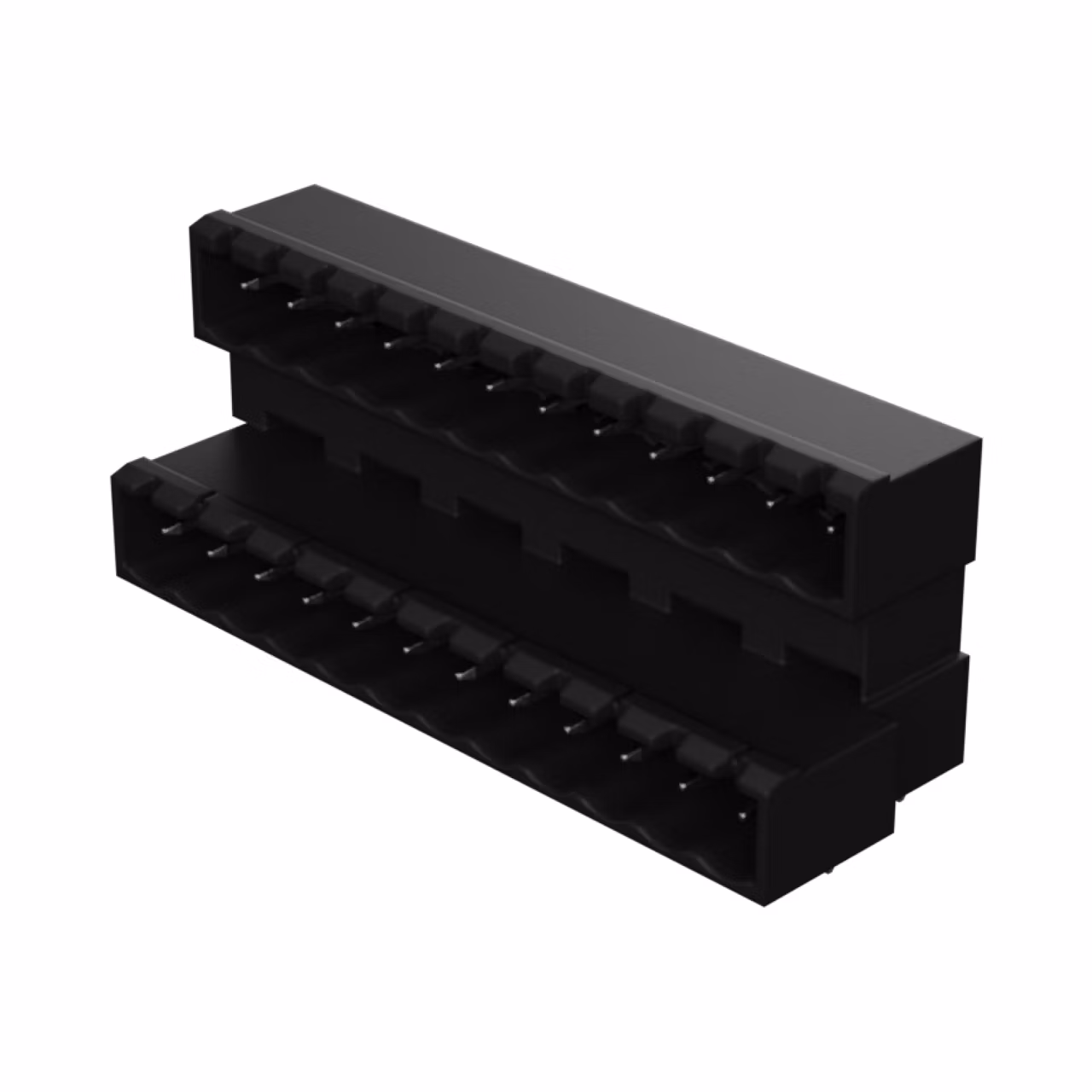 5.00mm Pitch Eurostyle Horizontal Dual Level PCB Header, Closed Ends, 24  Circuits for sale