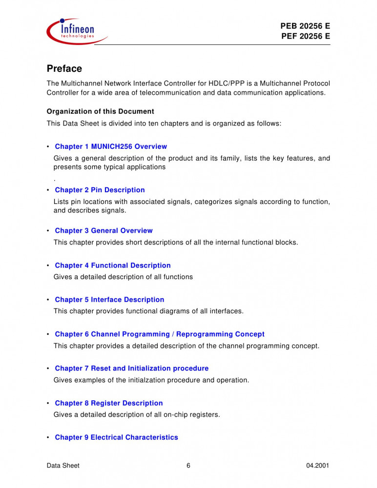 PEB20256EV2.1 datasheet page 6