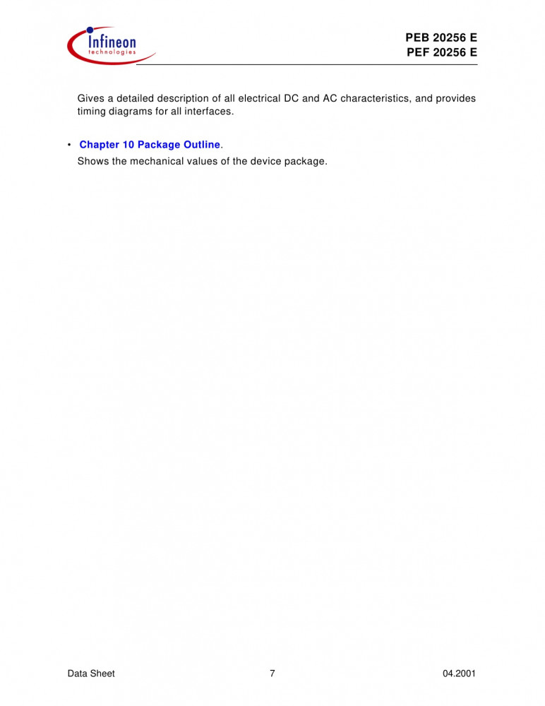 PEB20256EV2.1 datasheet page 7