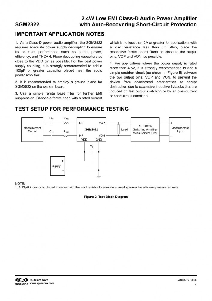 SGM2822 datasheet page 4