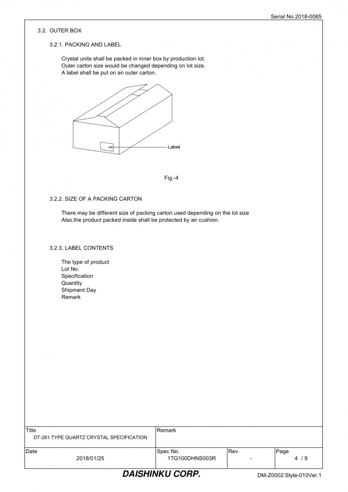 KDS 1TG100DHNS003R specification page 5