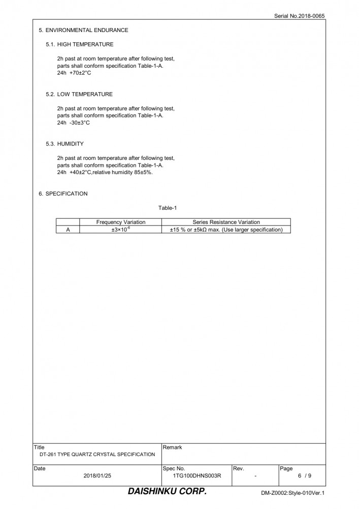 KDS 1TG100DHNS003R specification page 7