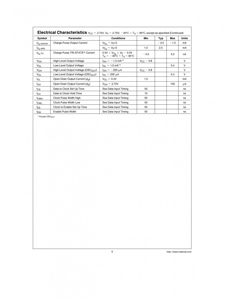 LMX2305TM-G datasheet page 6