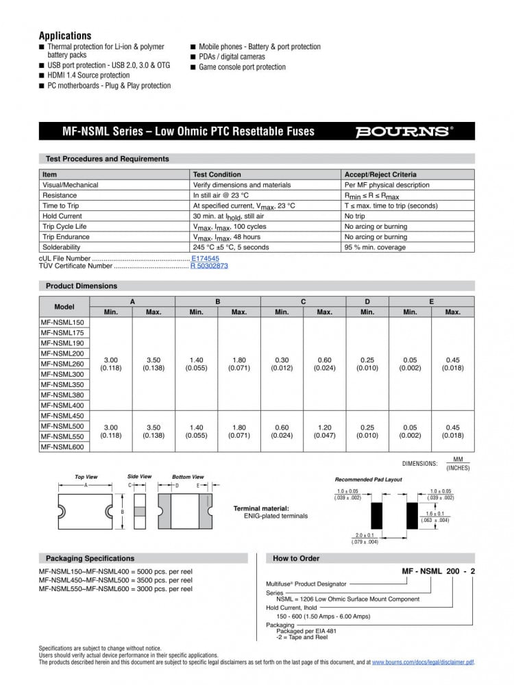MF-NSML datasheet page 2