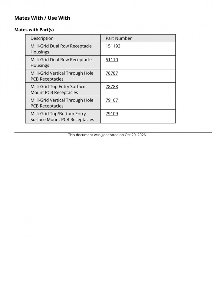 MOLEX Milli-Grid specification page 4