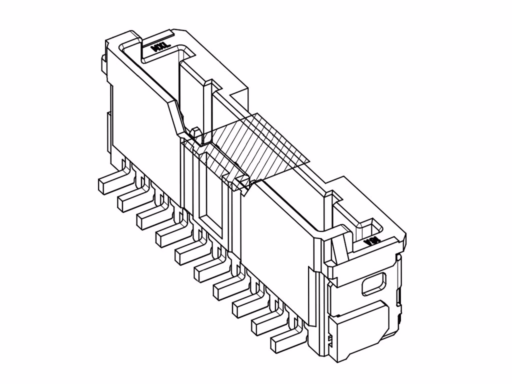 2.00mm Pitch, Micro-Lock Plus PCB Header, Single Row, Vertical, Surface Mount, 0.76µm Gold Plating, Positive Lock, with Pick-and-Place Tape, 5 Circuits, Low-Halogen, Low-Halogen, Natural (White)