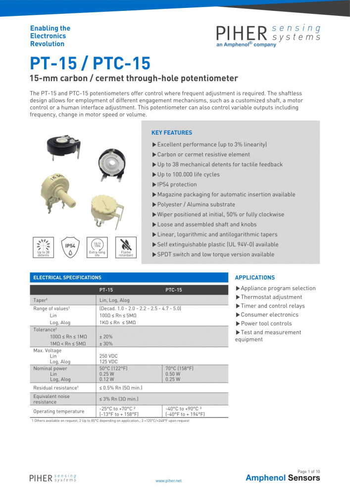 PT15NV02-104A2020-E-S technical document page 1