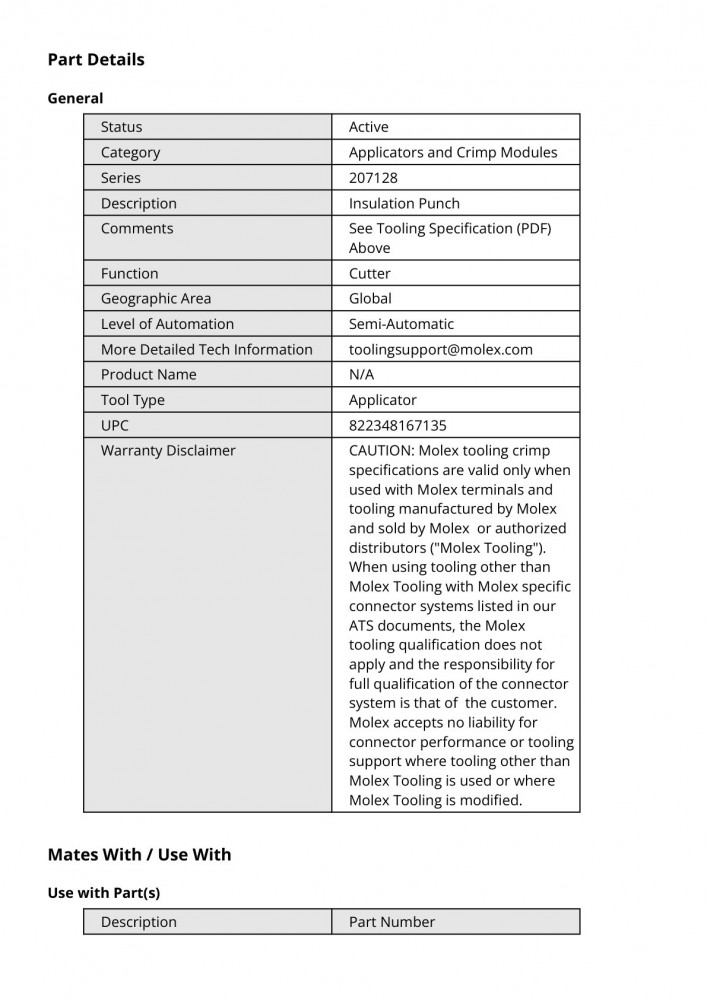 Tooling document preview, page 2