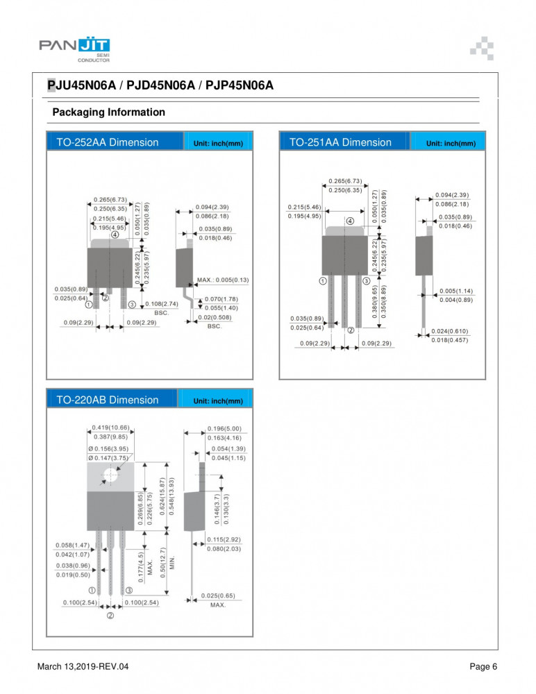 PJD45N06A datasheet page 6