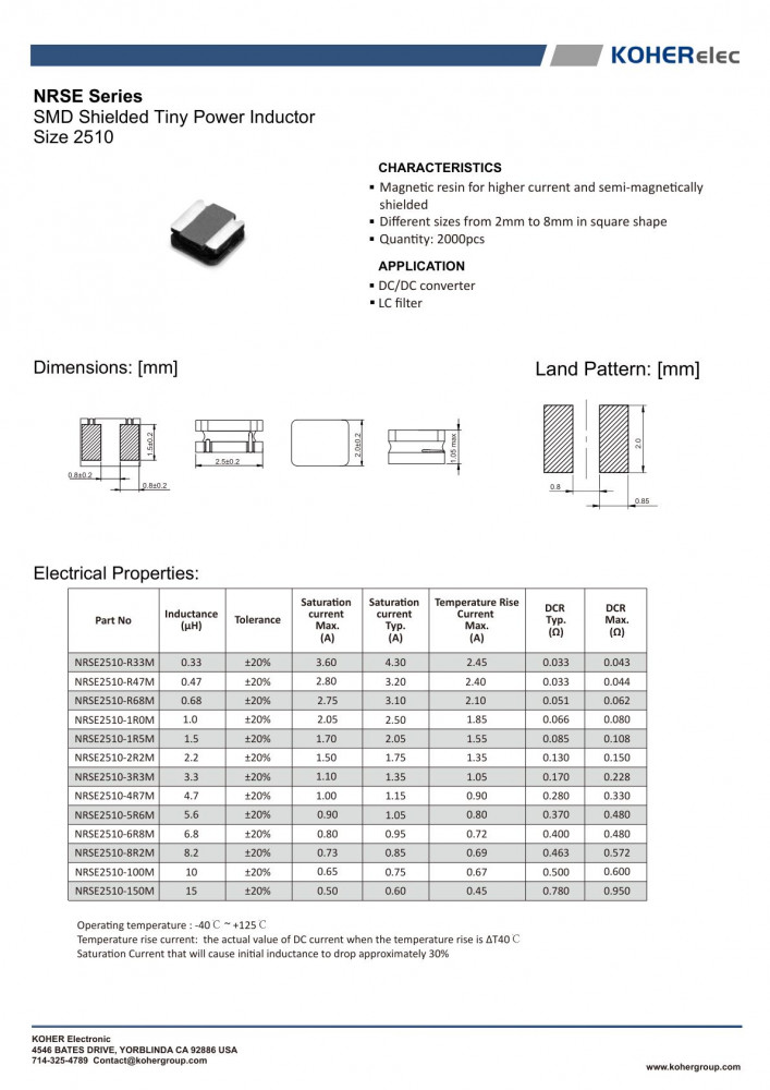 NRSE series technical document page 1