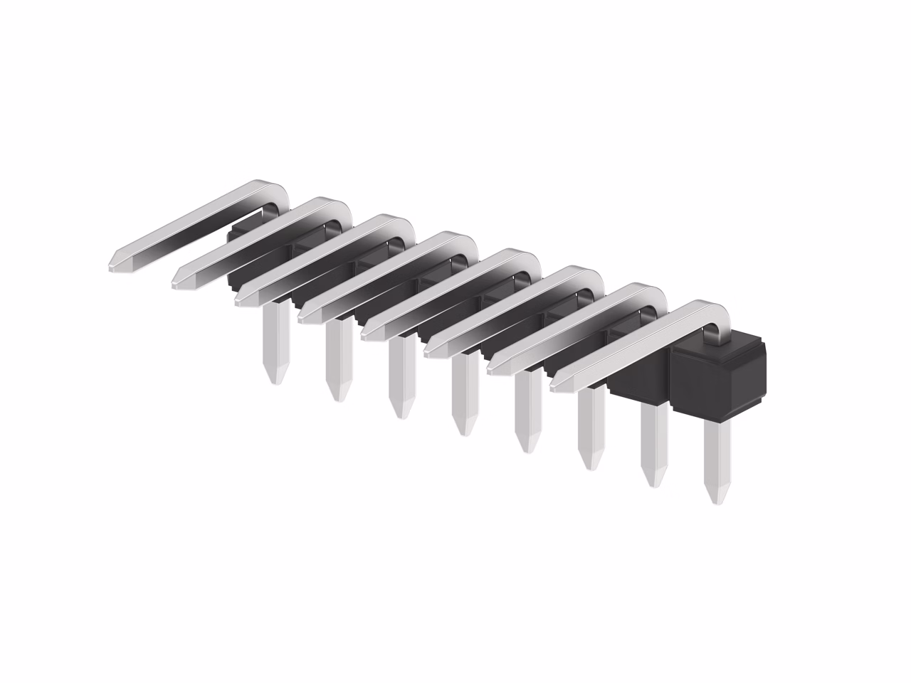 KK 254 Breakaway Header, Right-Angle, 8 Circuits, Tin (Sn) Plating, Mating Pin Length 9.17mm, Bag for sale