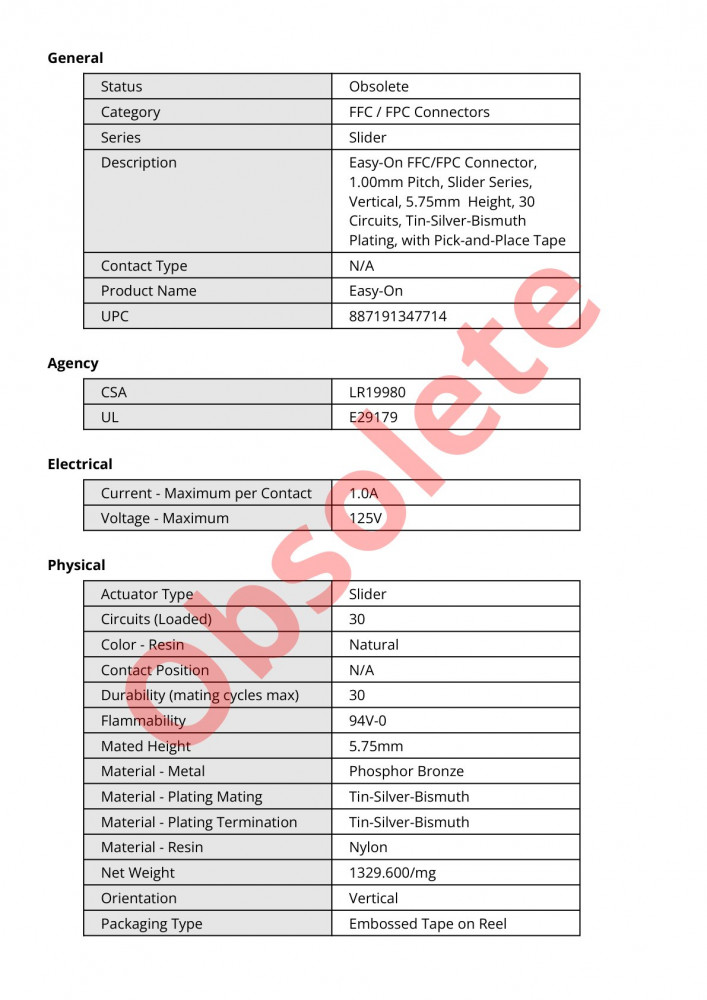 Product document image for MOLEX 526103034, page 2