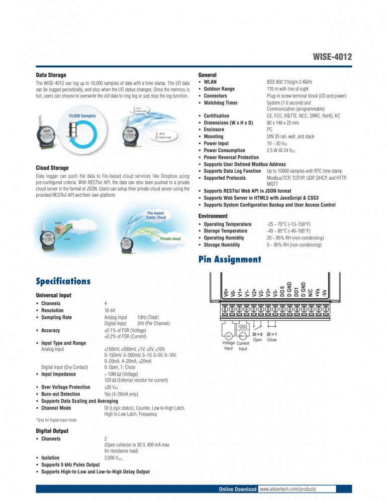 WISE-4012 technical document page 2