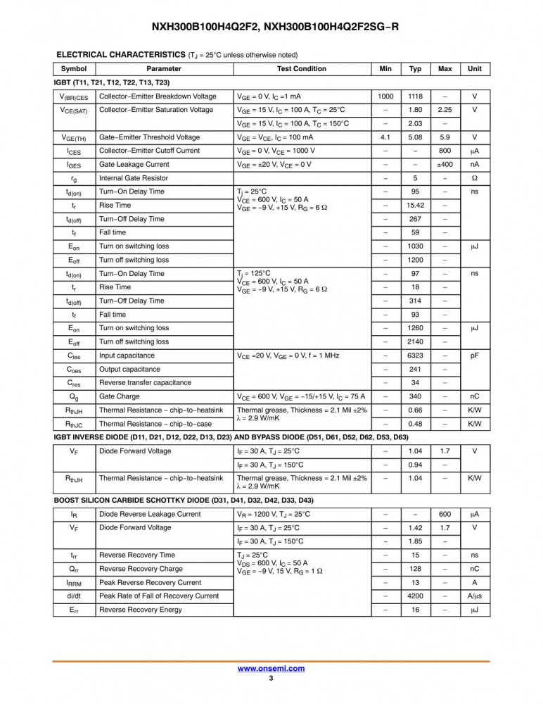 NXH300B100H4Q2F2 datasheet page 3