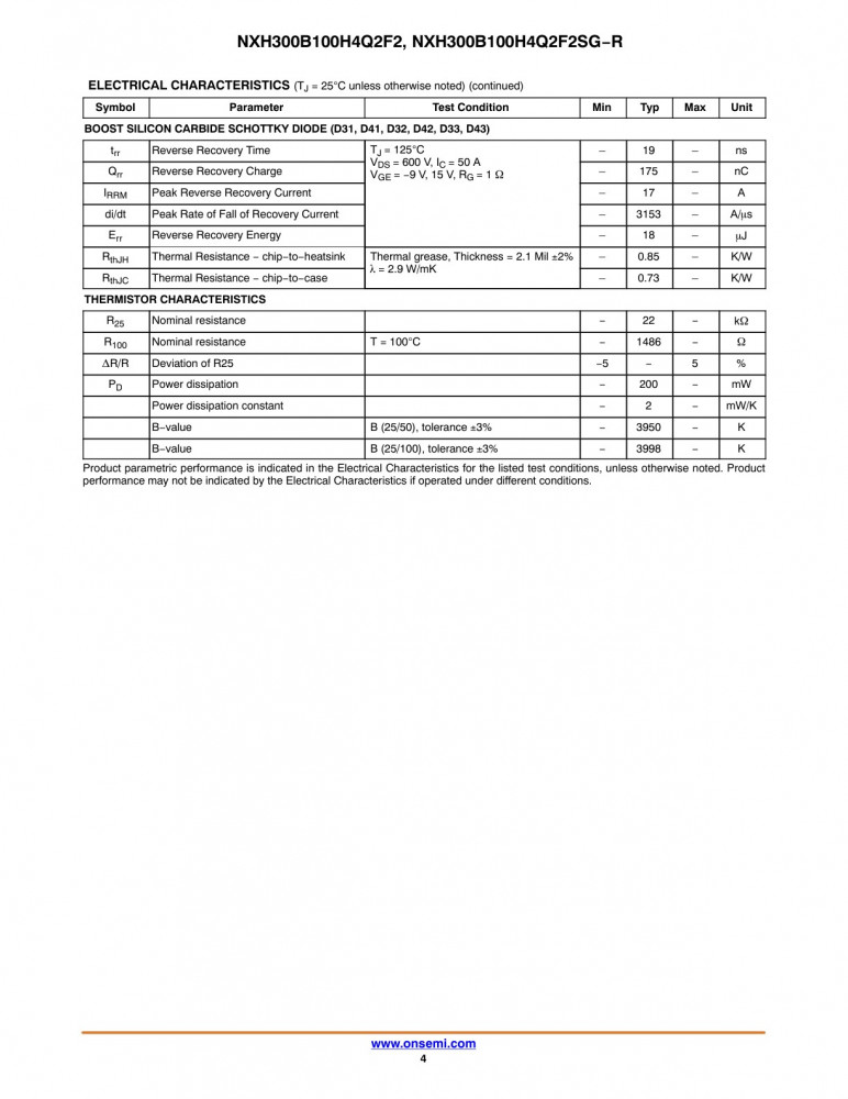NXH300B100H4Q2F2 datasheet page 4