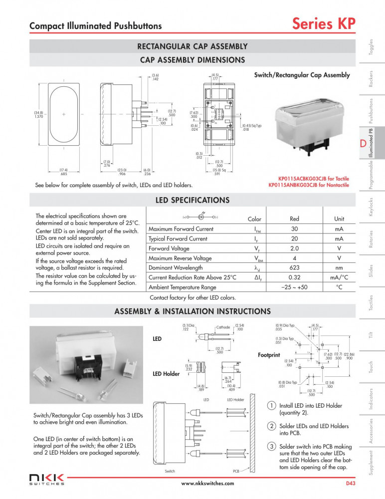 NKK KP Series datasheet page 8
