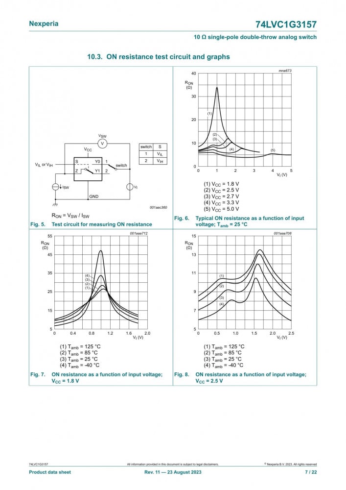 74LVC1G3157 datasheet page 7