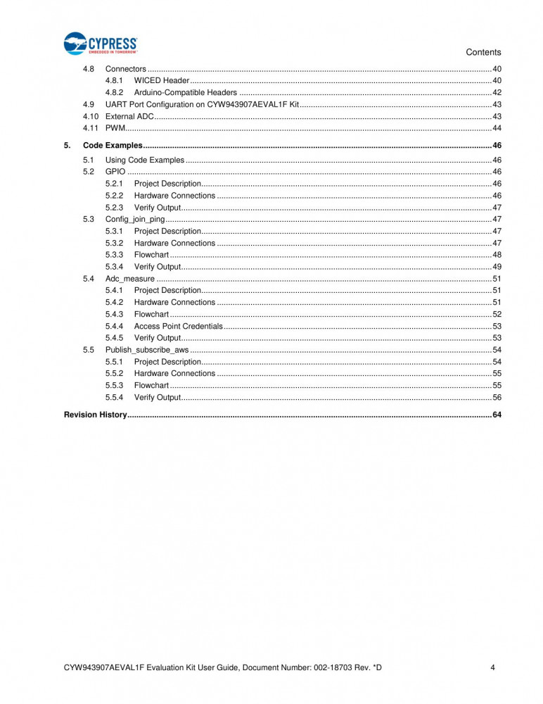 CYW943907AEVAL1F document page 5
