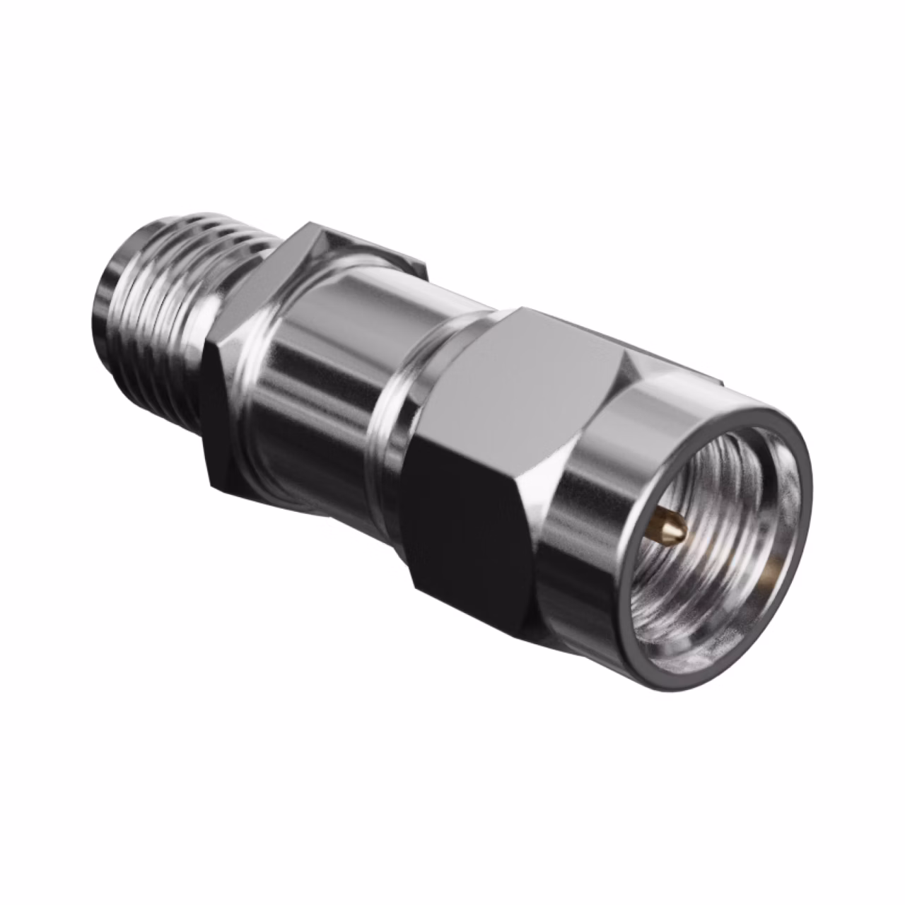 SMA Attenuator, Plug to Jack, Straight, 18 GHz, 2 Watt, 4 dB, with Hex for sale