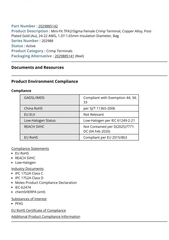 Product document image, page 1
