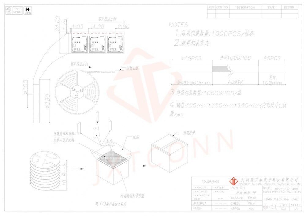 ASIM-H135-7P packaging and drawing page 2