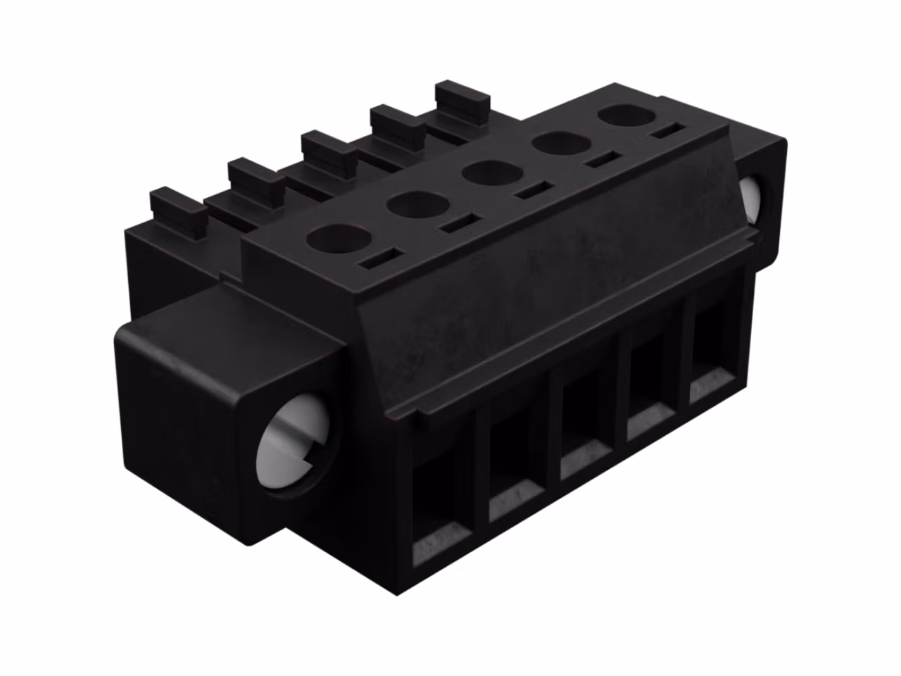 3.81mm Pitch Eurostyle Horizontal Plug, with Retention Screws and Standard Imprinting, Black, 5 Circuits for sale