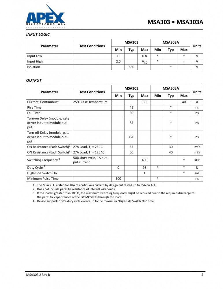 MSA303 datasheet page 5