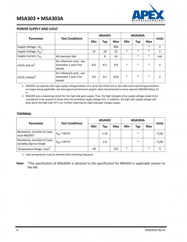 MSA303 datasheet page 6