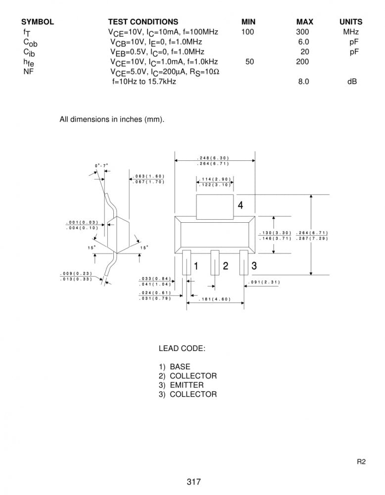 CZT5551 TR datasheet page 2