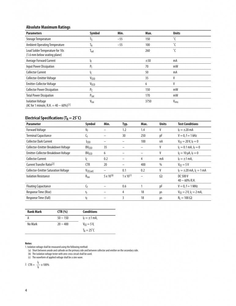 HCPL-354-06AE datasheet page 4