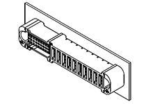 Micro-Fit BMI Receptacle Header, Dual Row, Vertical, with Press-fit Plastic Pegs, 0.76µm Gold (Au) Selective, 4 Circuits
