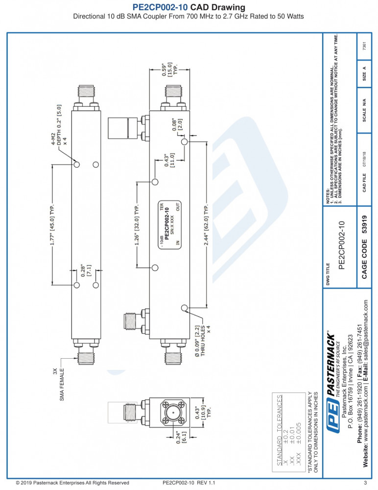 PE2CP002-10 datasheet page 3