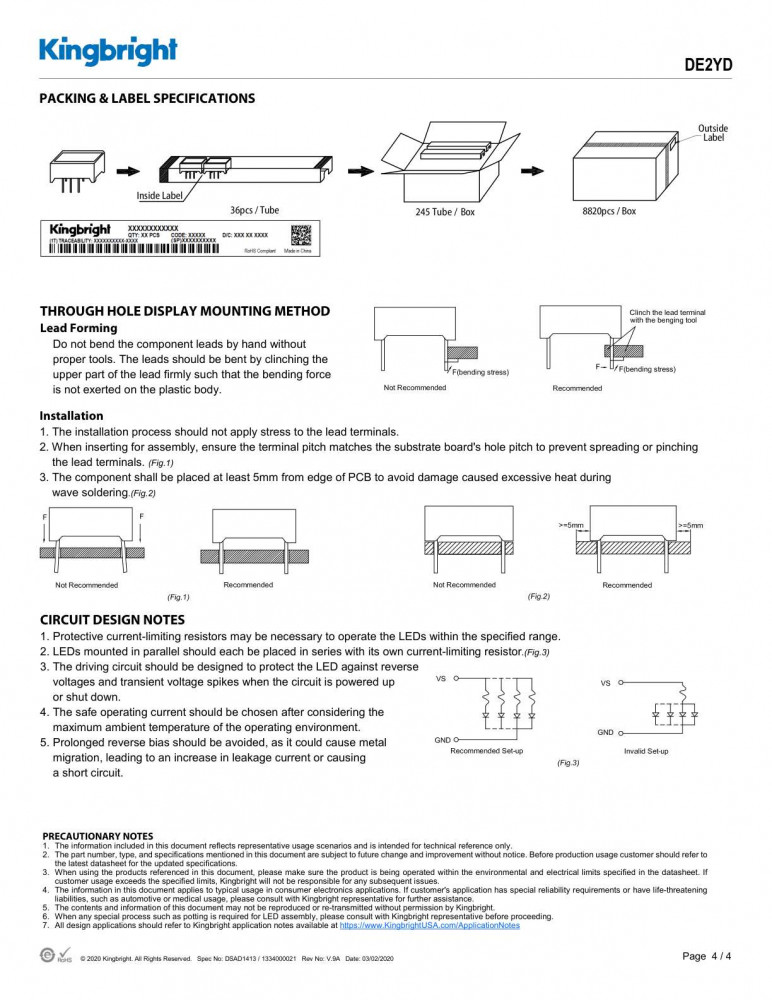 DE2YD datasheet page 4