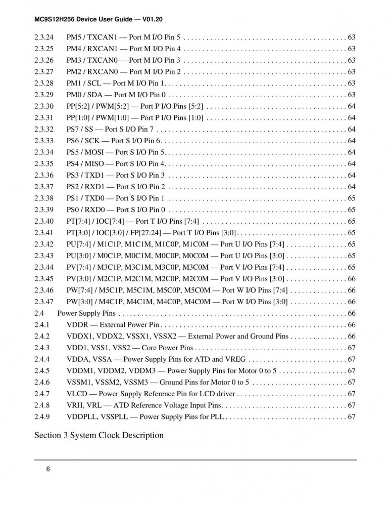 MC9S12H128 document page 6