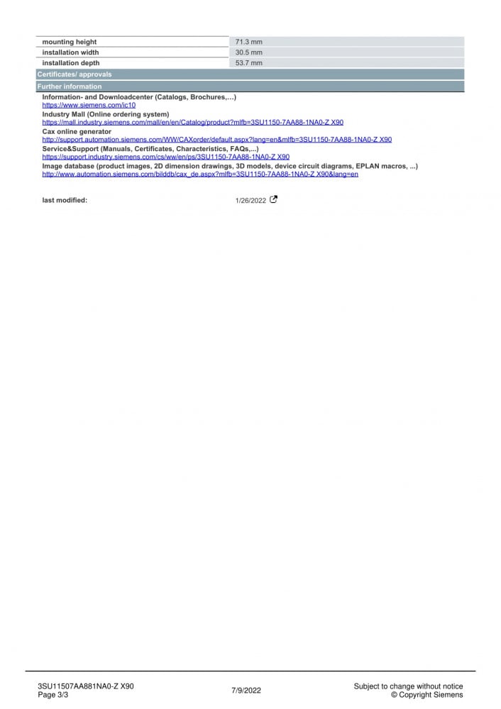 SIEMENS A6X30144263 technical document page 3