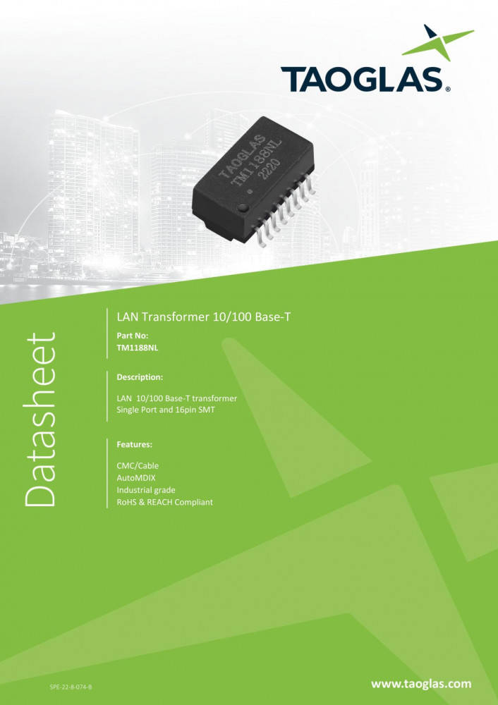 TM1188NL datasheet page 1