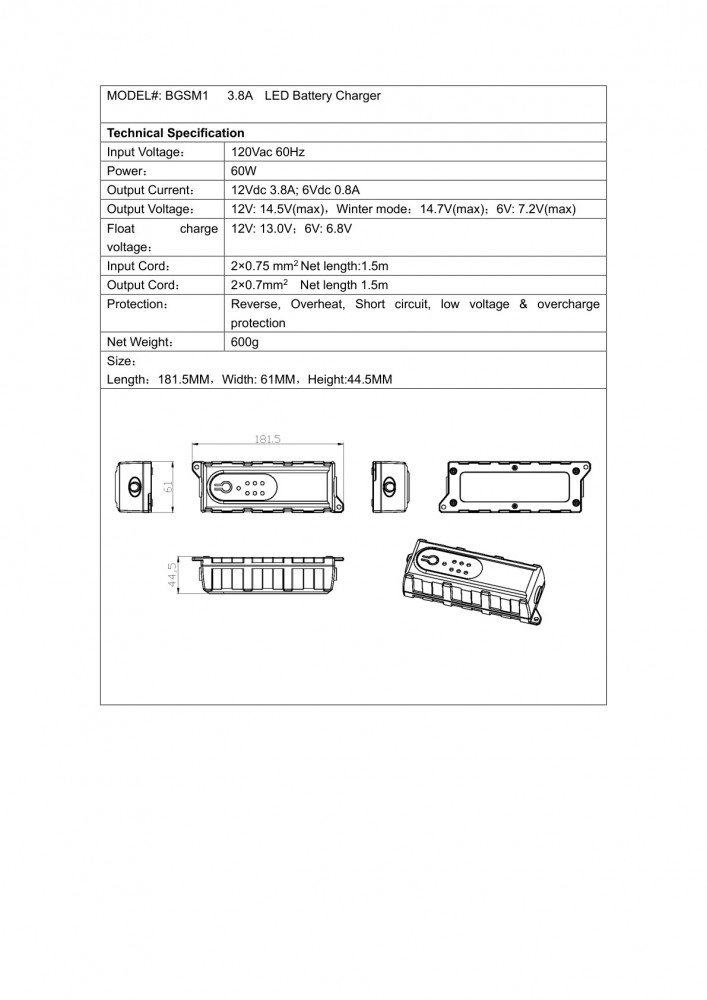 BATTERYAIDE BG-SM1 product documentation page