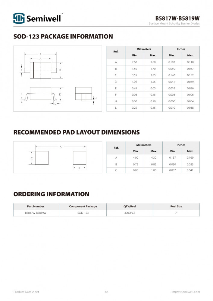 B5818W datasheet page 4