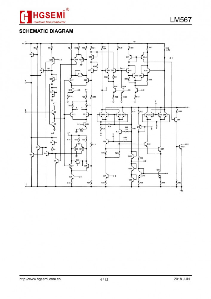 LM567CM/TR datasheet page 4