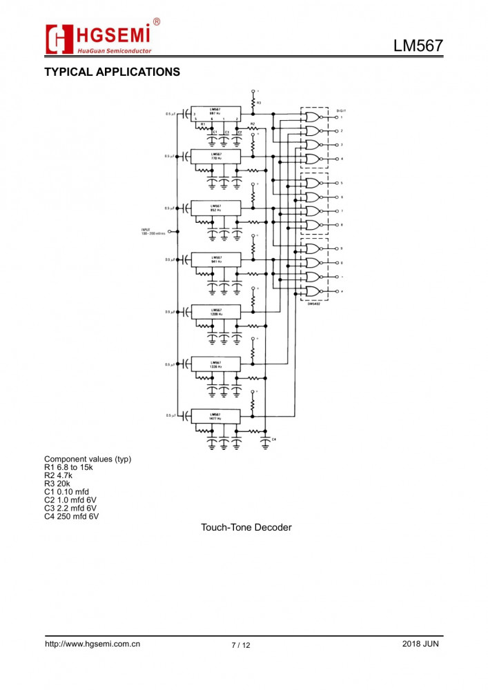 LM567CM/TR datasheet page 7
