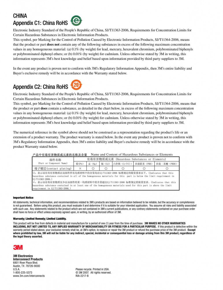 3M 36310-F200-008 technical document page 4